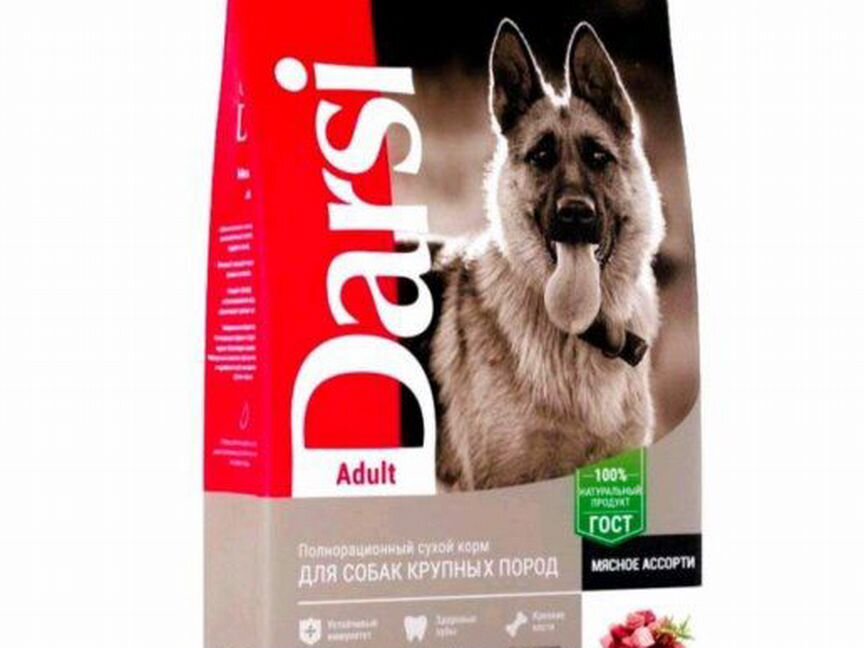 Сухой корм Darsi Adult мясное ассорти 10 кг