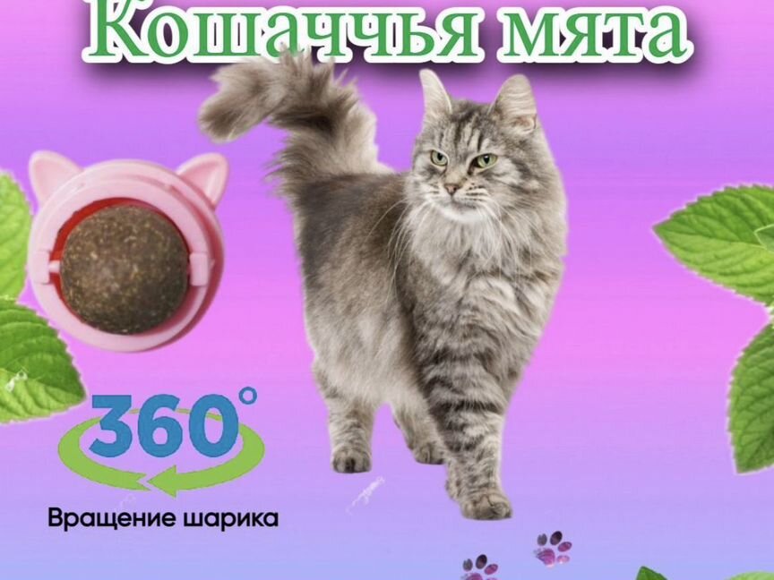 Шарик с кошачьей мятой