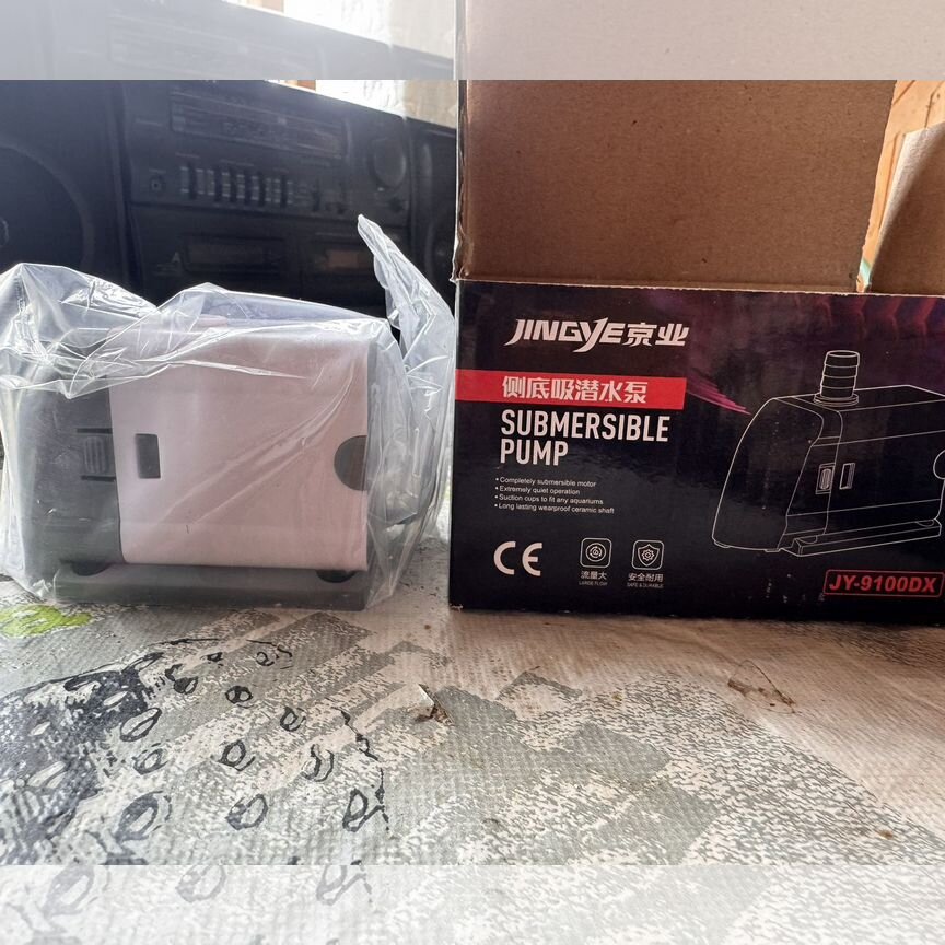 Помпа фонтанная jingye JY-9100DX, 500 л/ч, 6 Вт