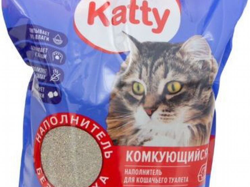 Наполнитель для туалета Katty комкующийся 5 кг