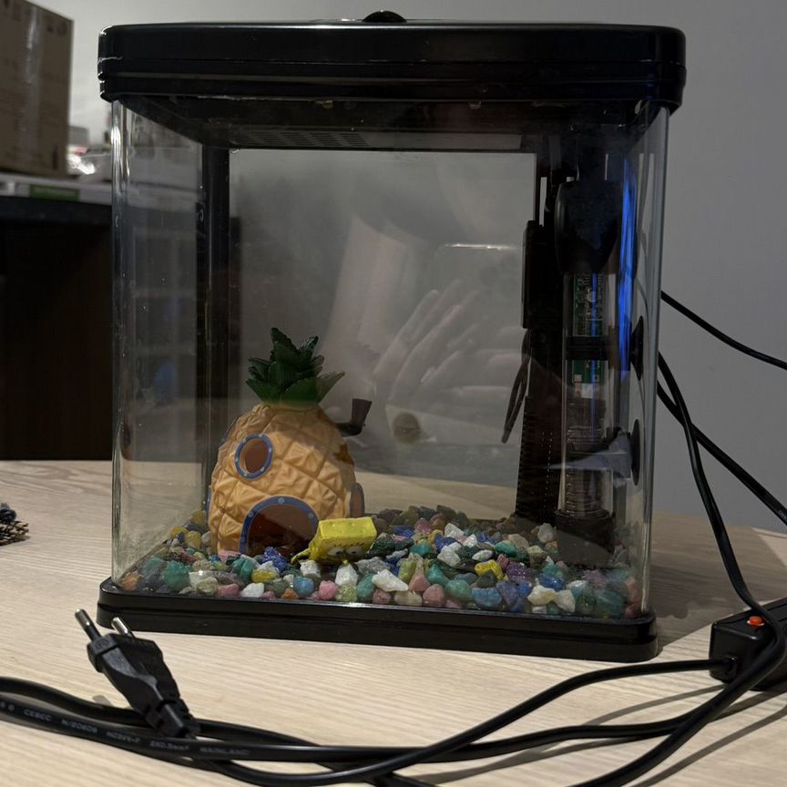 Аквариум 7 л и все что нужно для рыбки