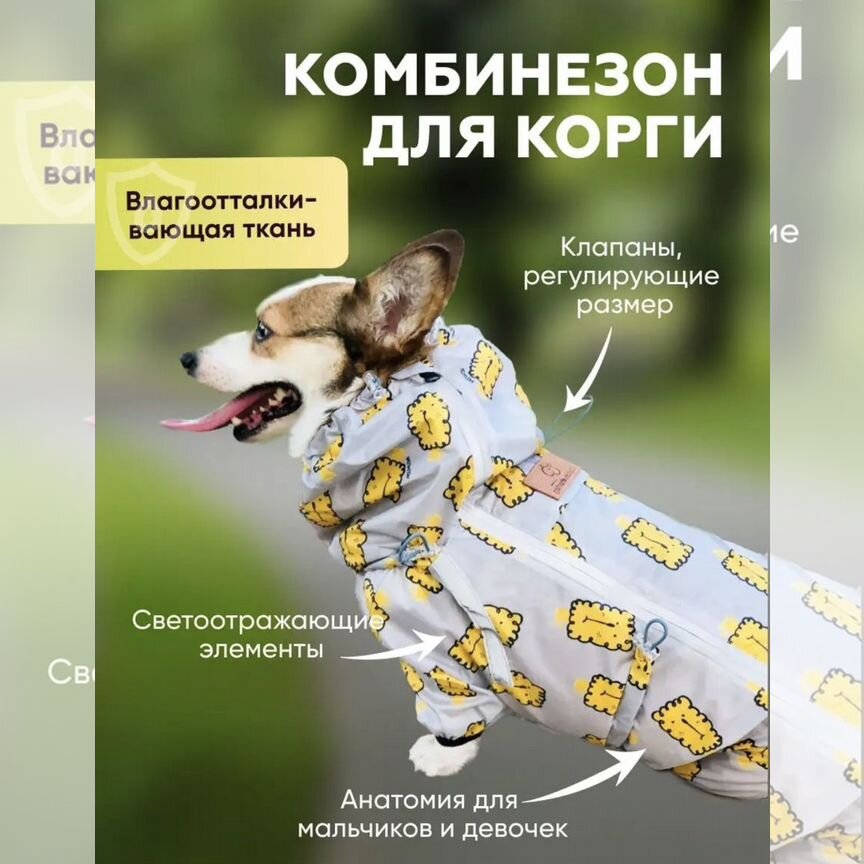 Комбинезон для корги девочки