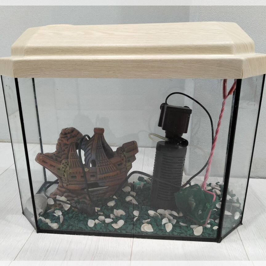 Аквариум «Прямоугольный» 20 л, беленый дуб