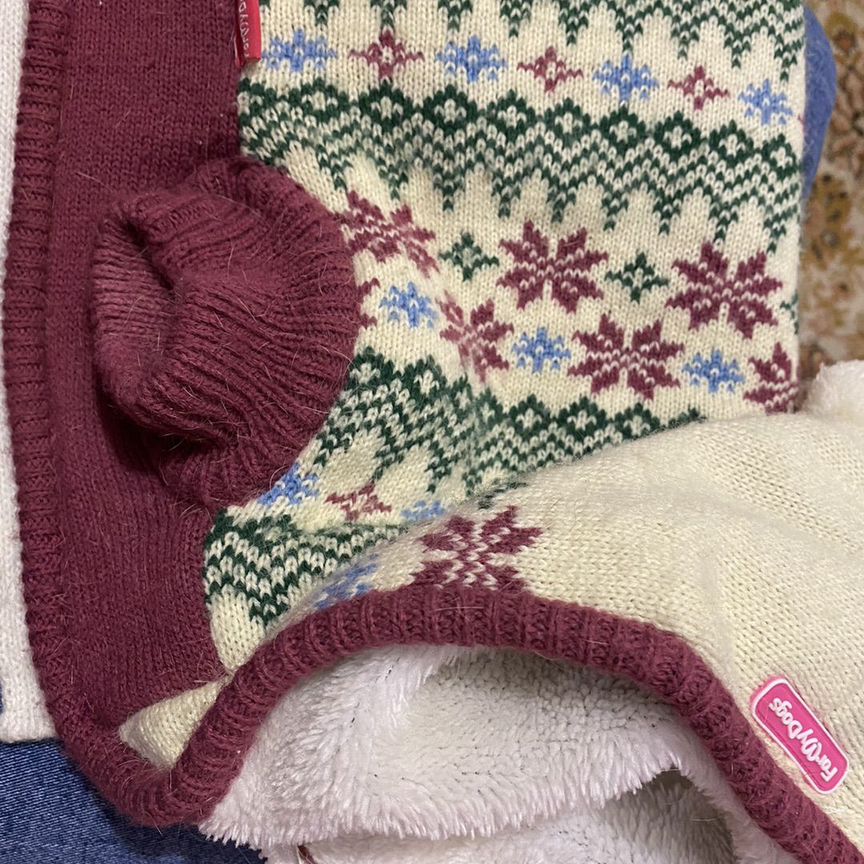 Вязаная кофта для собаки