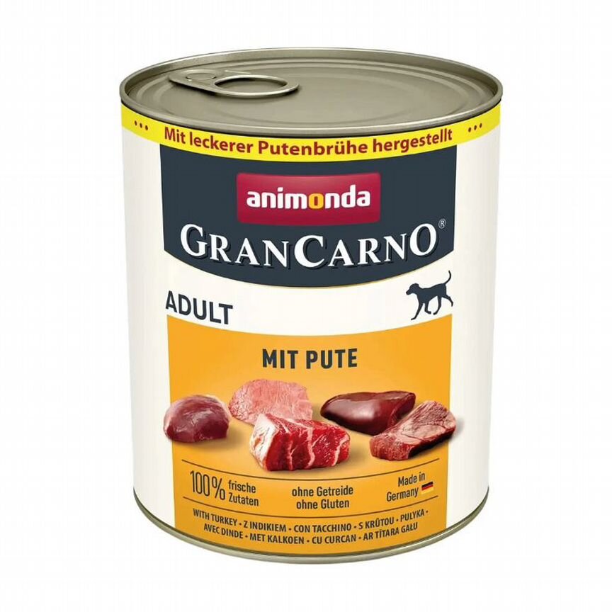 Корм для собак Gran Carno Adult Индейка 400г 10шт