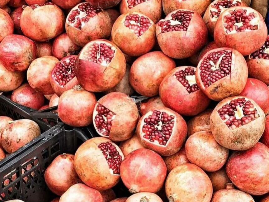 Гранат, хурма, фрукты, овощи для животных