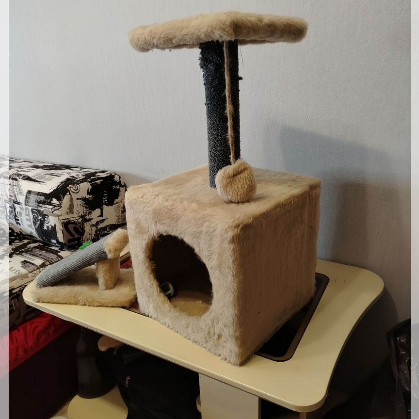 Когтеточка домик для кошки бу