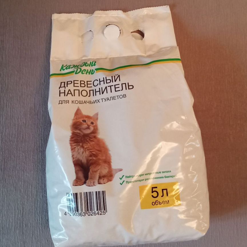 Наполнитель для кошачьего туалета древесный