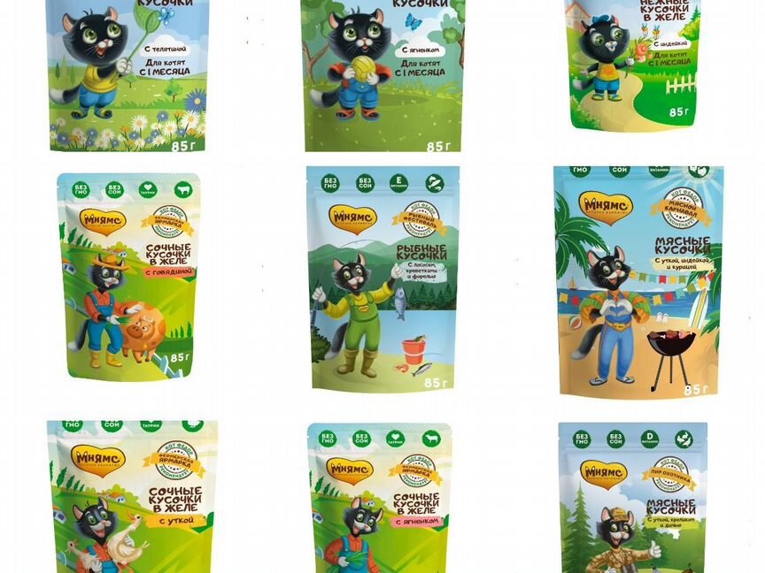 Сухой и владеый корм для кошек