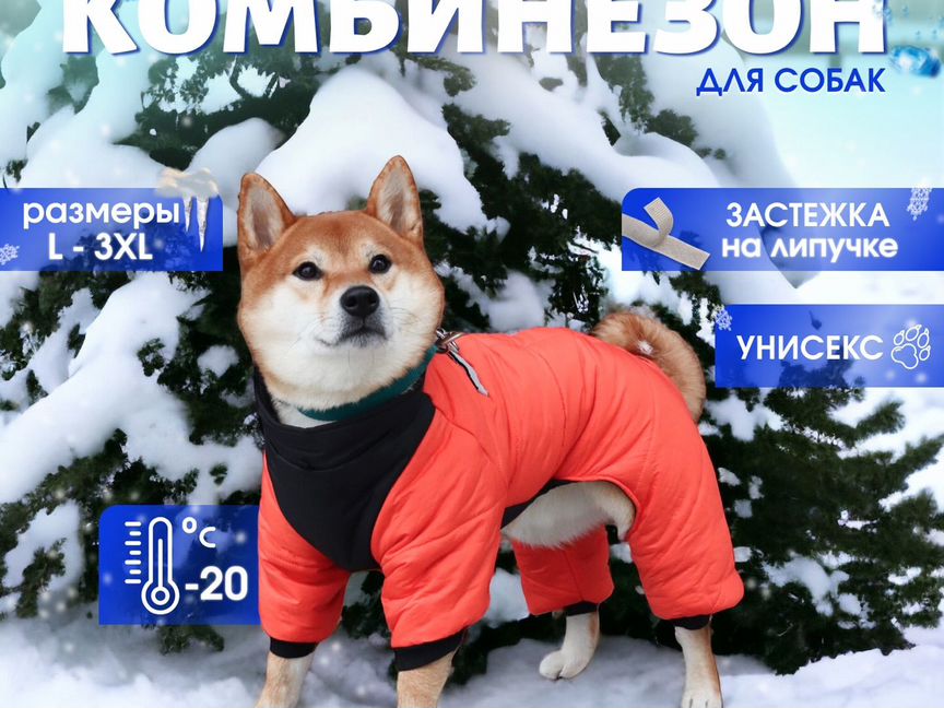 Зимний комбинезон, пуховик для собак