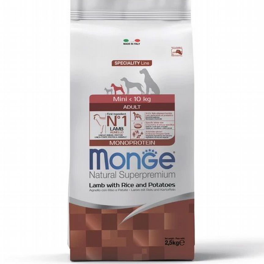 Monge Dog Speciality Line Monoprotein Mini 2.5кг
