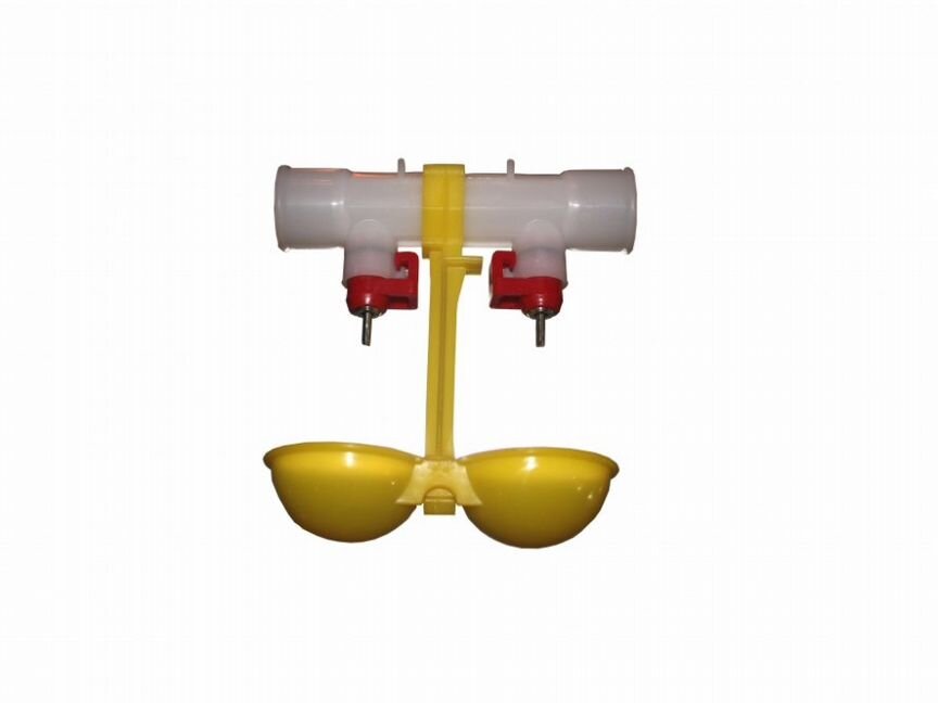 Ниппельная поилка двойная с каплеулови-ем нп24/360