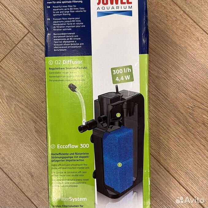 Фильтр juwel для аквариума 80 литров 300l/h4,4w