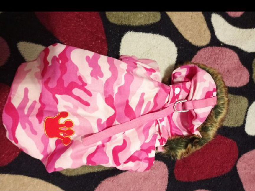 Зимняя попона с капюшоном и мехом