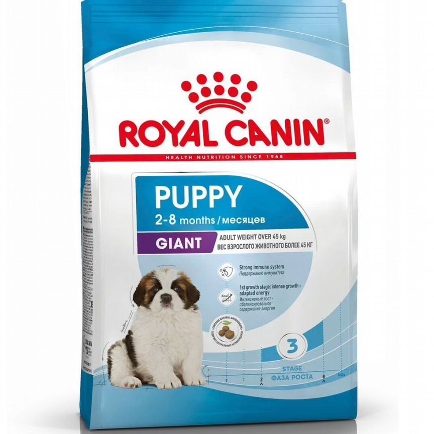 Сухой корм для собак royal canin giant puppy 15кг