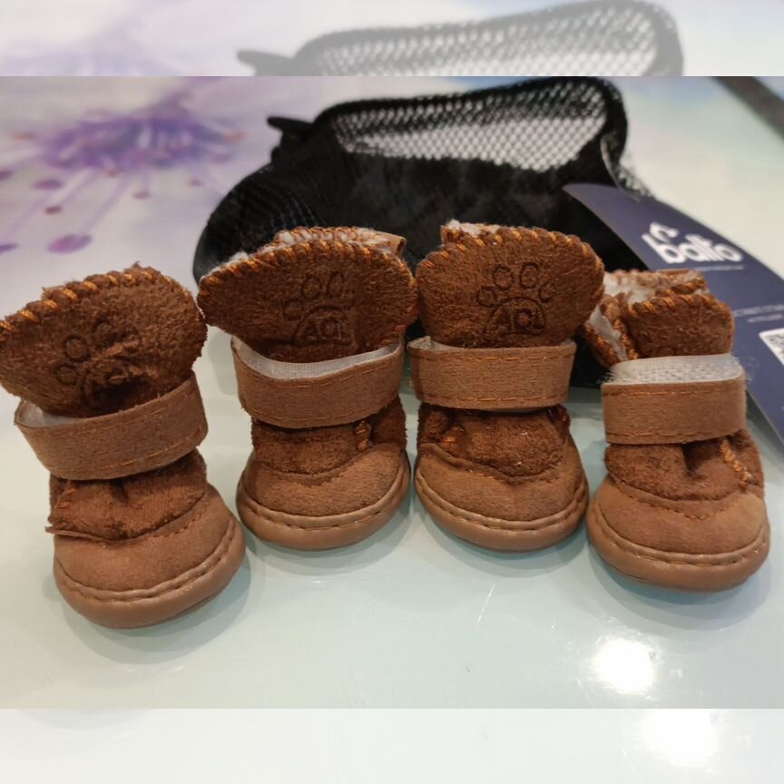 Сапожки для маленьких собак зимние