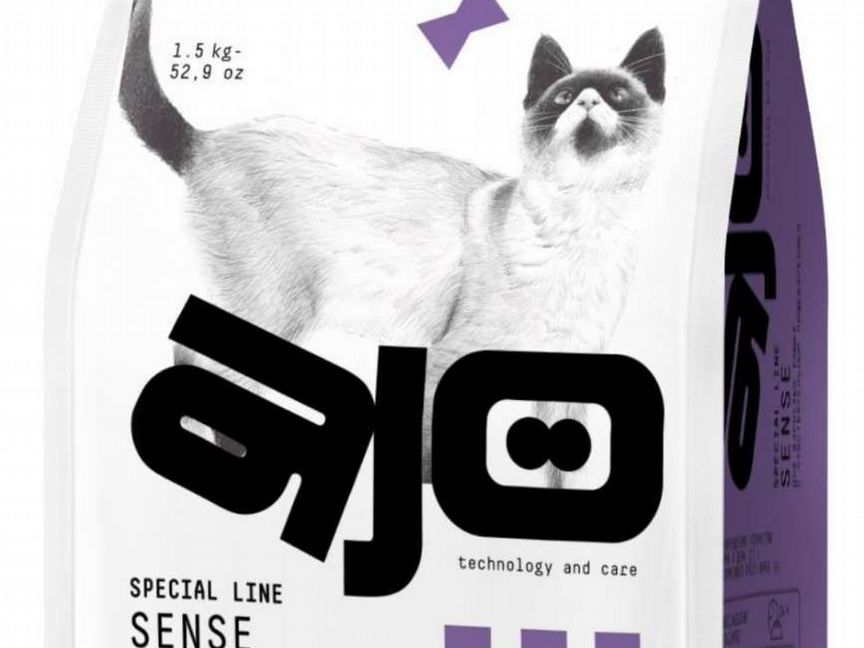 AJO Cat Sense корм для кошек с олениной 10 кг