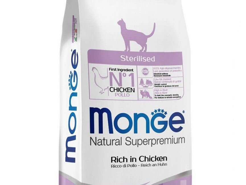 Monge Cat Sterilised с курицей 10 кг