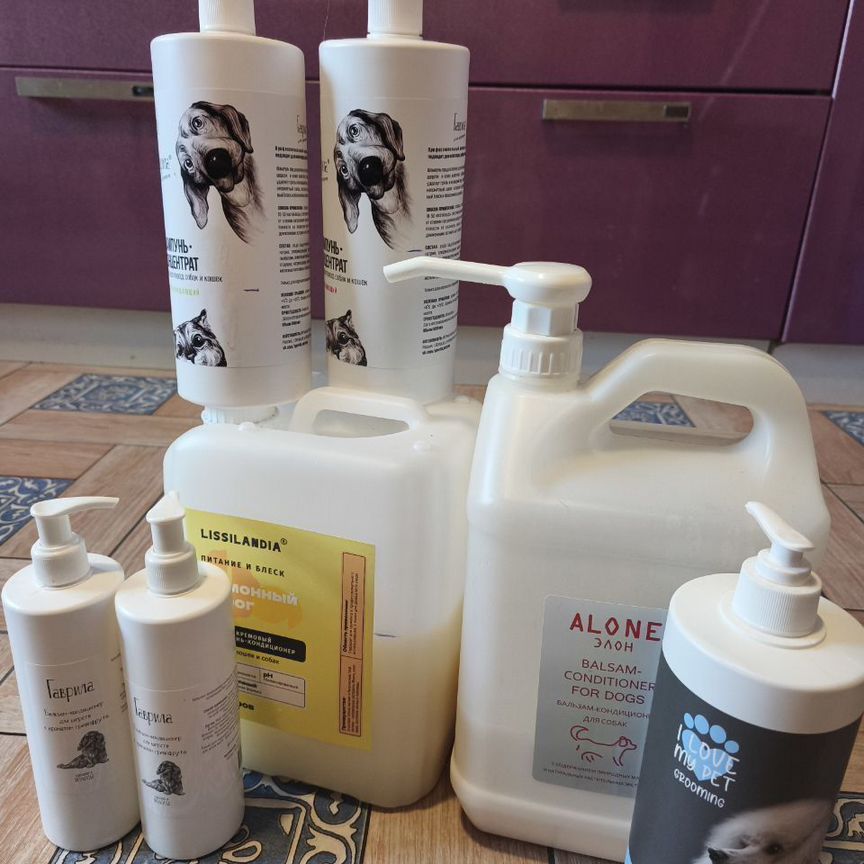 Шампуни и бальзамы для ухода за собаками
