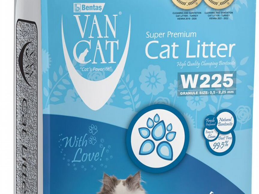 Van Cat комкующийся наполнитель без пыли с аромато
