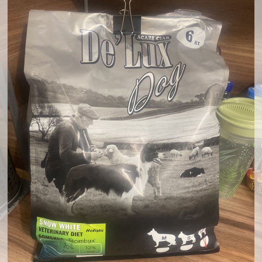 Корм для собак de lux для белых собак 6кг
