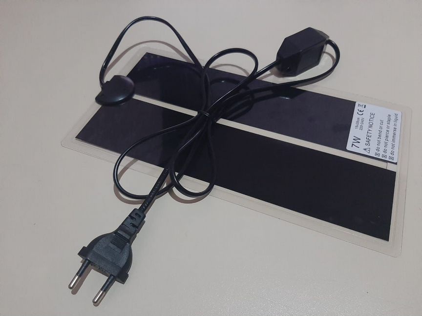 Термоковрик 7W с терморегулятором для рептилий