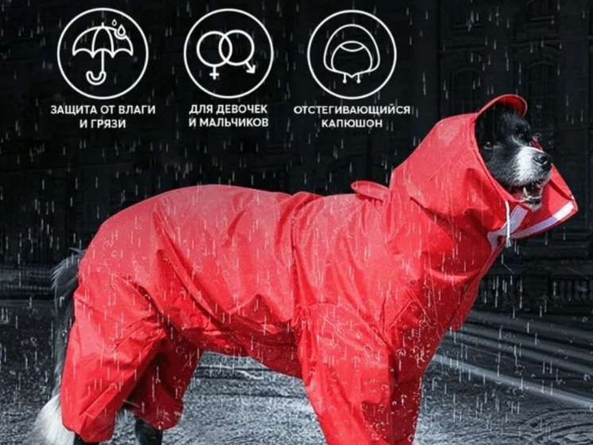 Дождевик для собак krainev pets