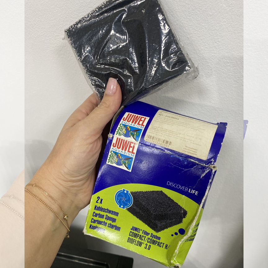 Губка угольная для фильтра для аквариума