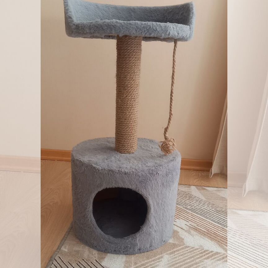 Кошачий домик с когтеточкой