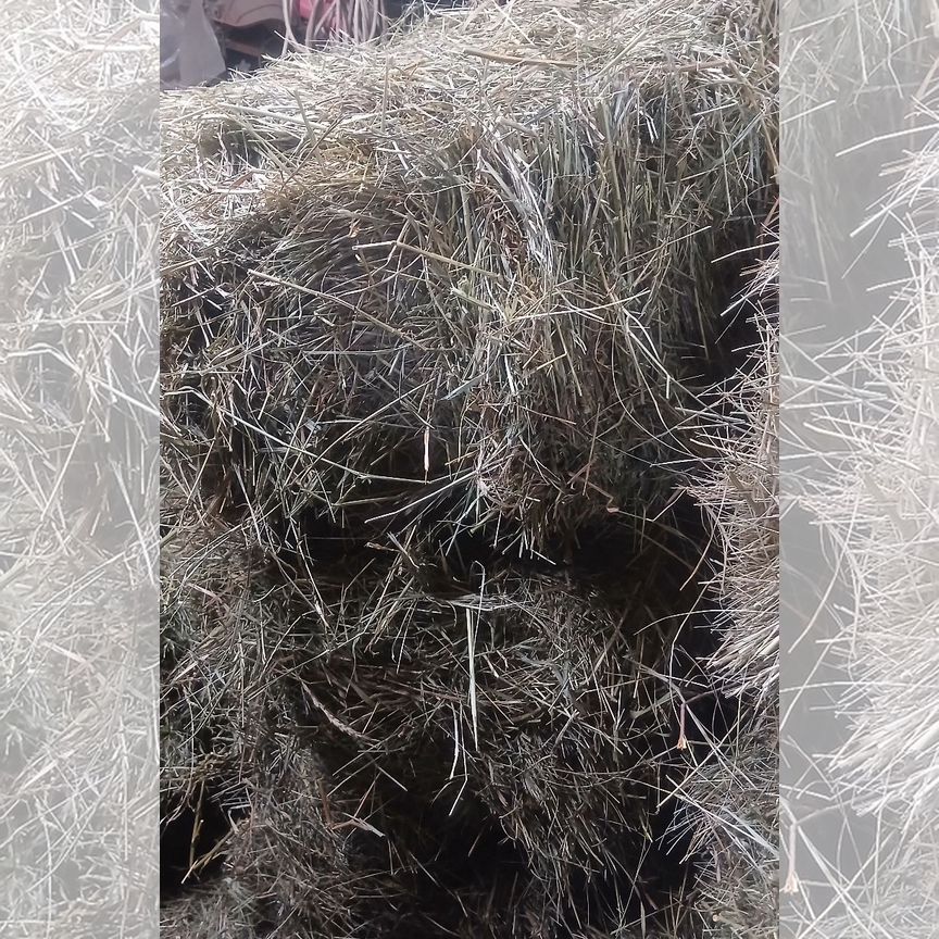 Сено в квадратных тюках