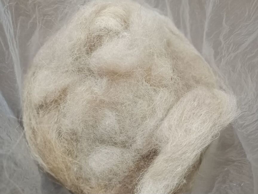 Собачья шерсть (шпиц) чистая