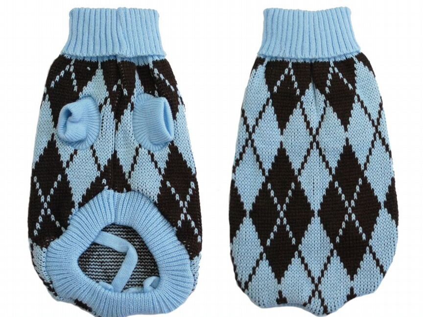 97664 уют Свитер с черно-голубыми ромбами 35 см, 9