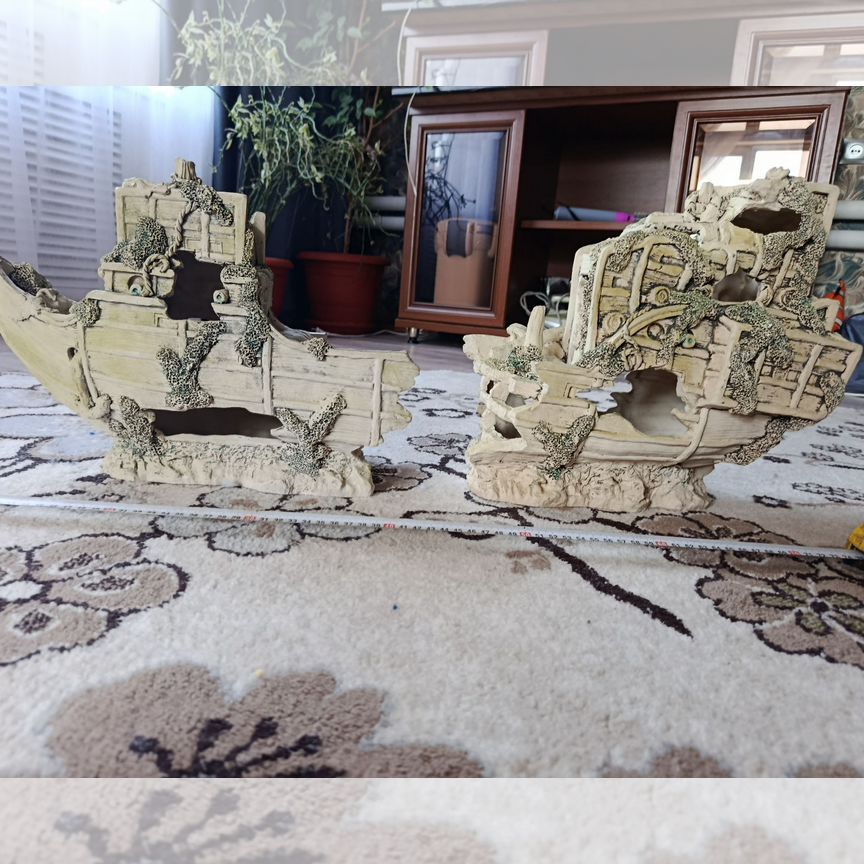 Грот для аквариума корабль большой