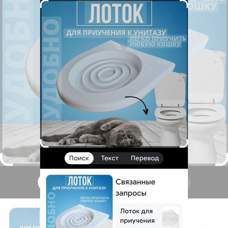 Насадка для приучения кота к унитазу