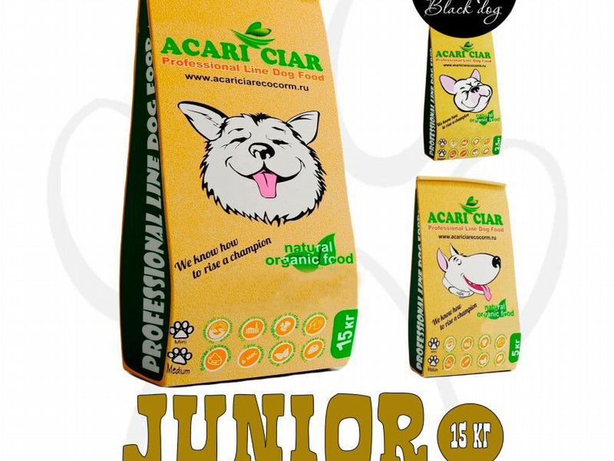 Корм для собак acari ciar junior