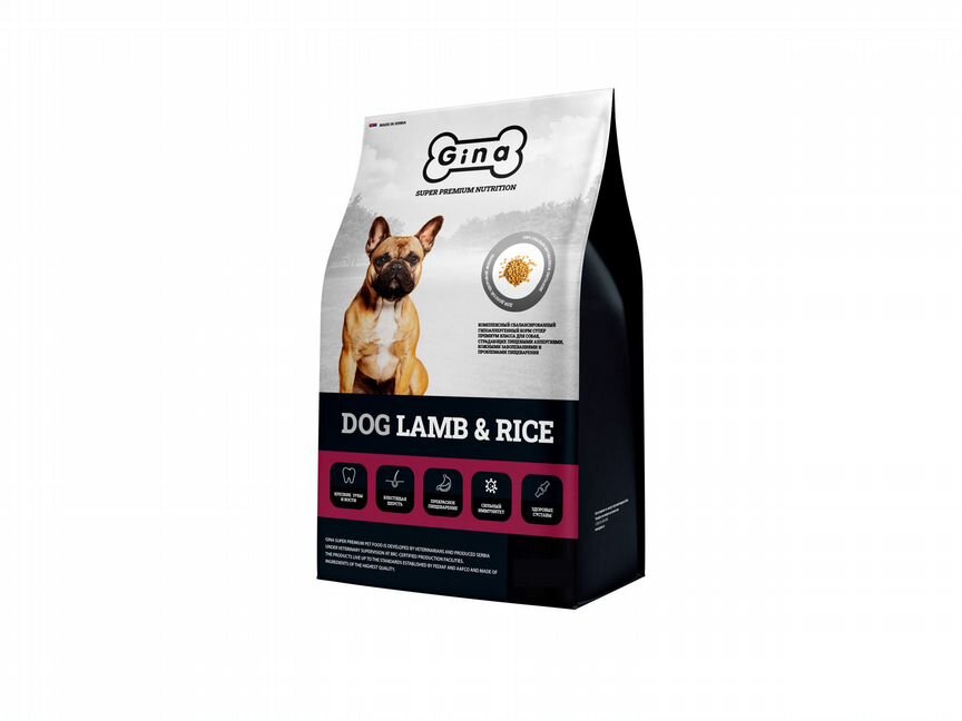 Сухой корм для собак Gina Dog Lamb 18 кг