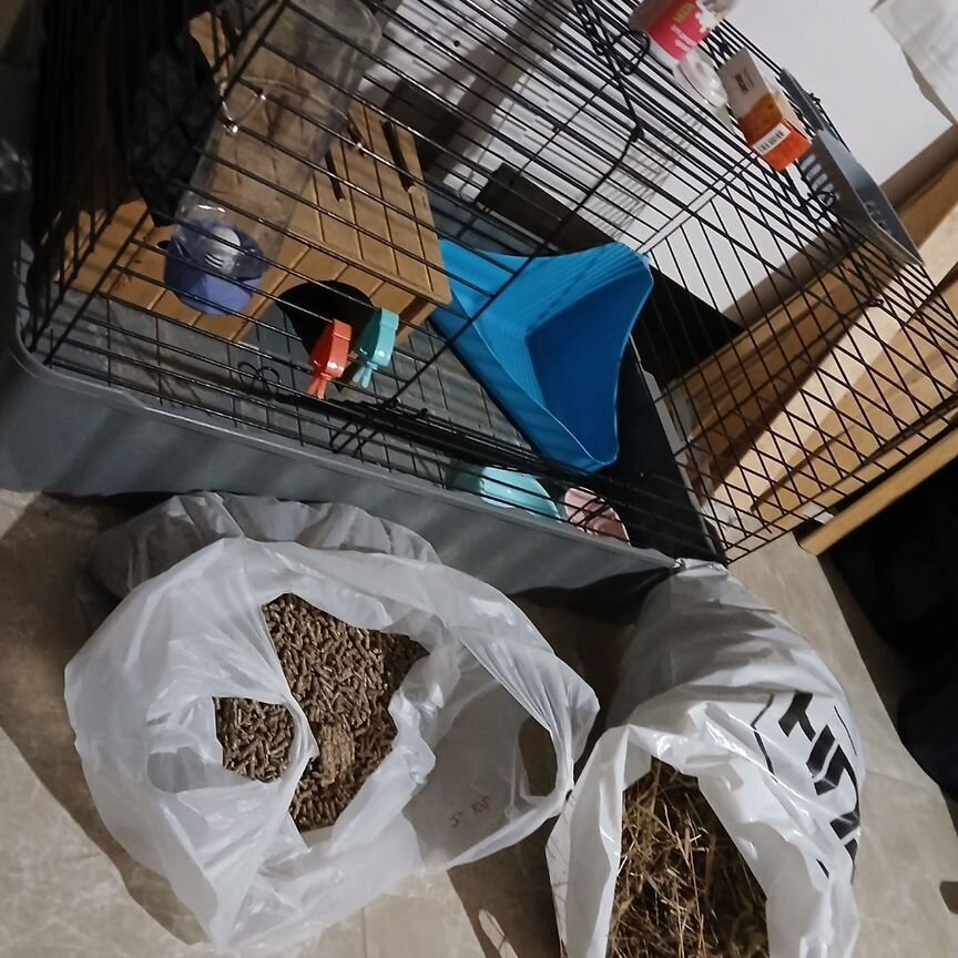 Клетка для кролика(со всем необходимом)