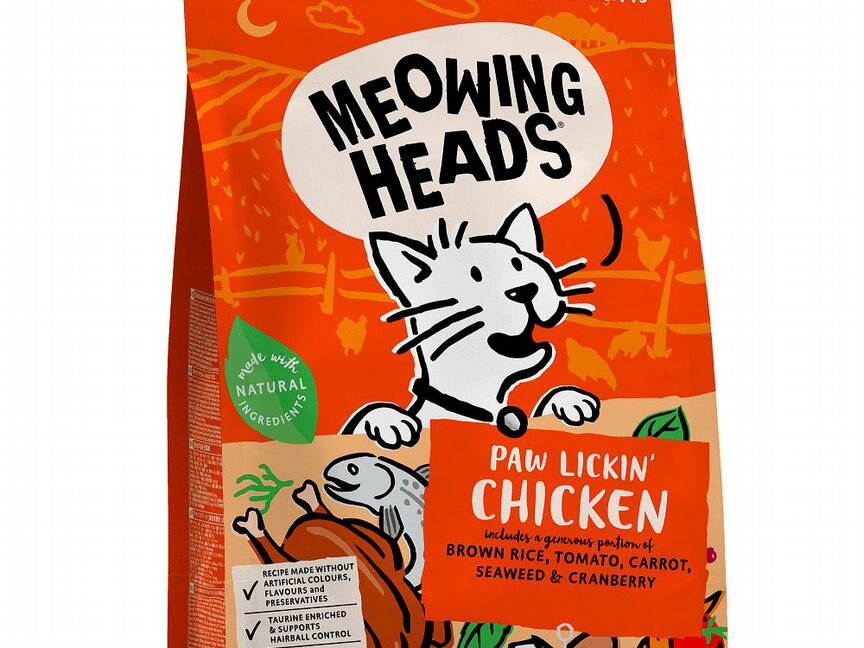 Корм Barking Heads для взрослых кошек, с курицей и