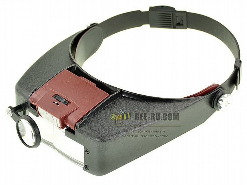 Лупа налобная MG81007-A LED-А 1,5х3x6,5x8