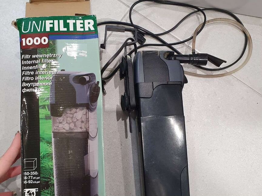 Фильтр для аквариума +компрессор+декорации