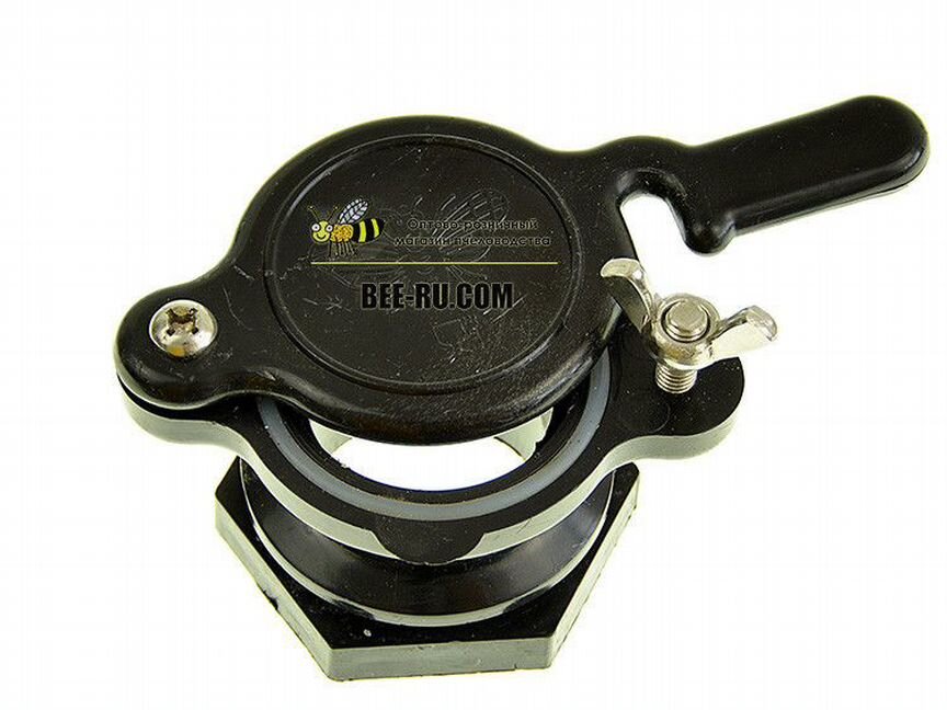 Кран для куботейнера или ведра D44 черный