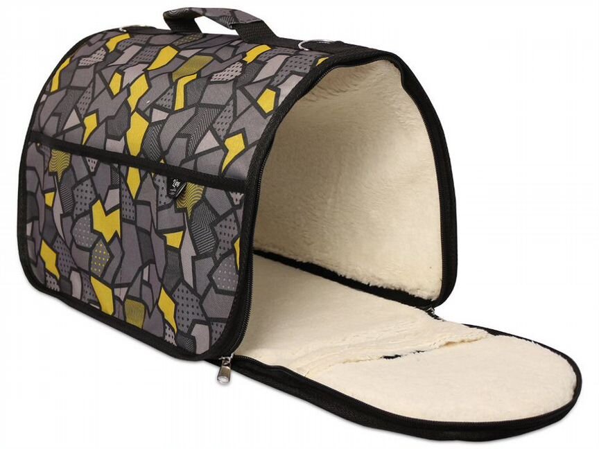 Сумка-переноска для кошек с мехом