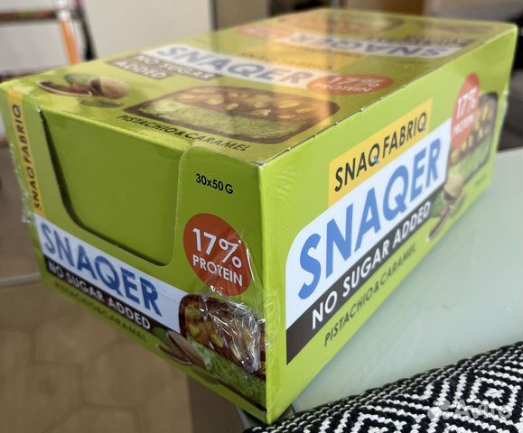 Батончик глазированный Snaqer. Фисташка и карамель купить в Москве ...