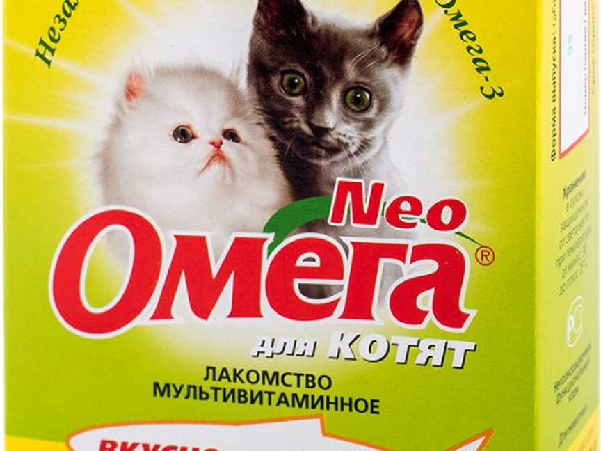 Омега Neo+ Лакомство мультивитаминное д/котят Весе