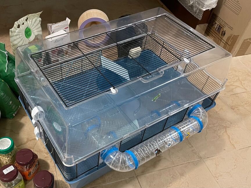 Большая клетка для грызунов колесо,корм