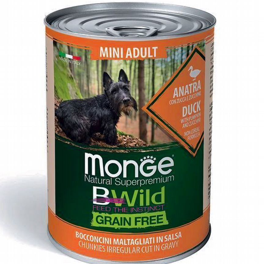 Влажный корм Monge Dog BWild grain free Mini