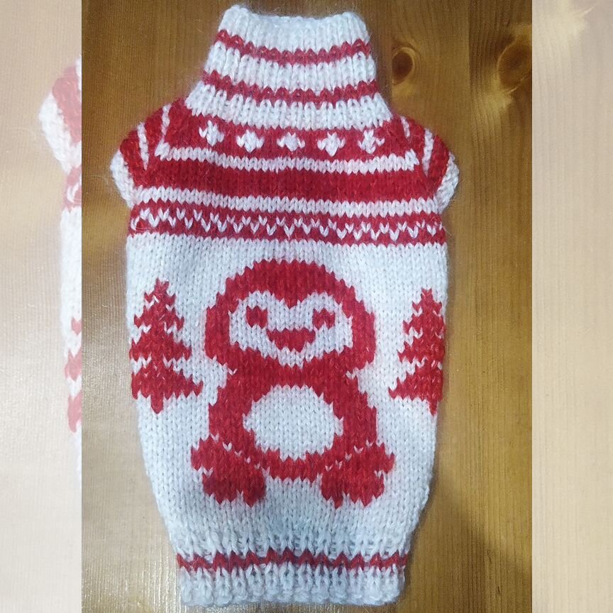 Новогодний свитерок (попона теплая) для собаки