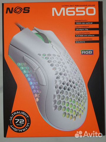 Игровая компьютерная мышка RGB NOS M650 купить в Выборге | Электроника ...