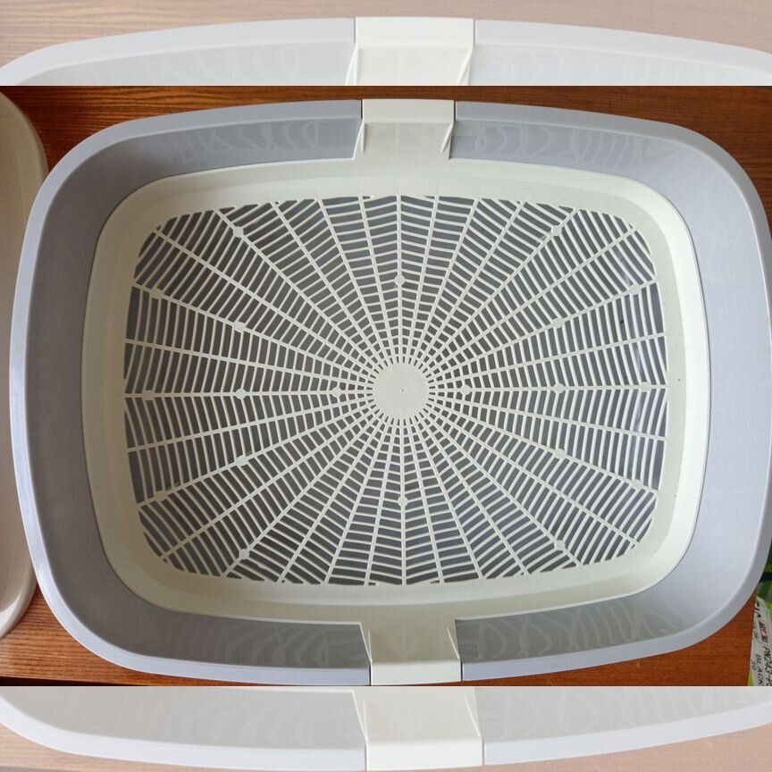 Лоток для кошек большой с сеткой