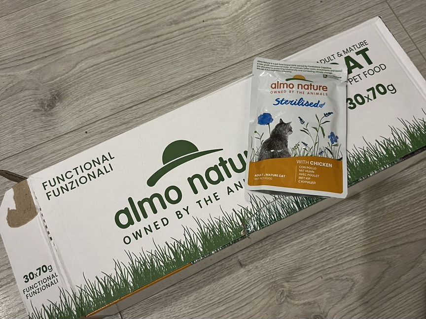 Almo nature для кошек паучи с курицей